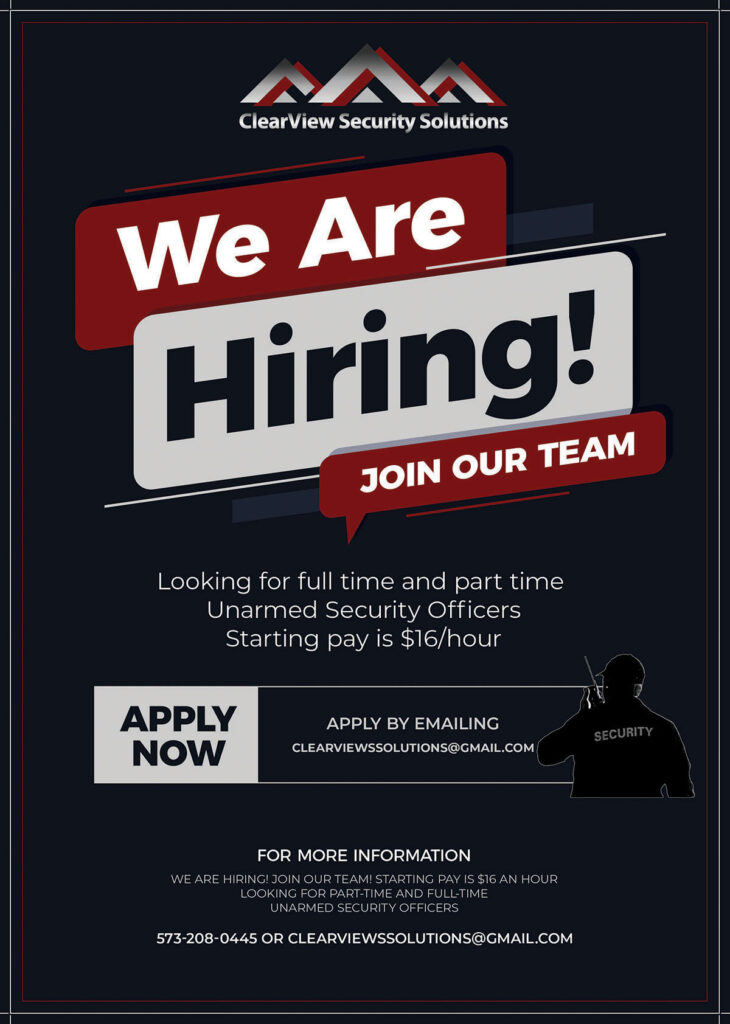 We Are Hiring - ClearView Security Solutions